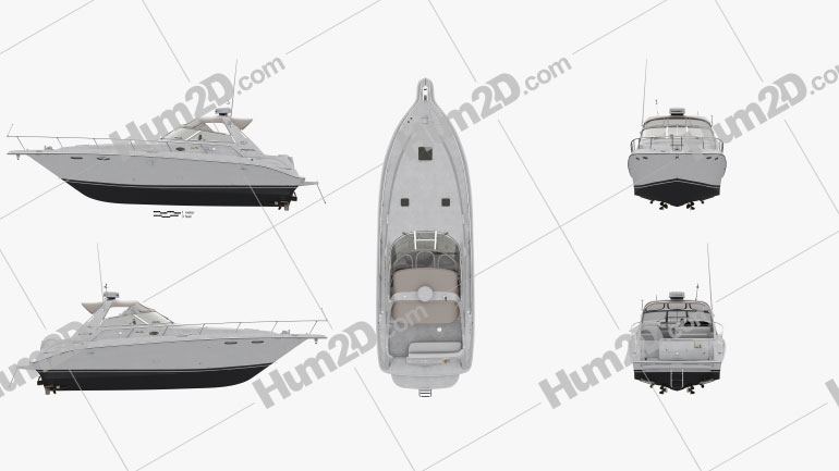 Sea Ray 330 Sundancer Clipart and Blueprint - Download Ship Clip Art ...