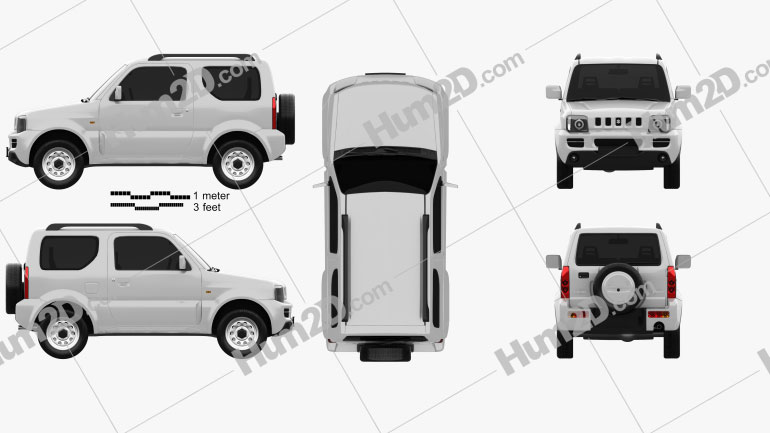 Suzuki Jimny 2012 Clipart and Blueprint - Download Vehicles Clip Art ...