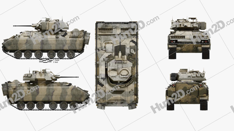 M2A1 Bradley Clipart and Blueprint - Download Military Clip Art Images in PNG, PSD