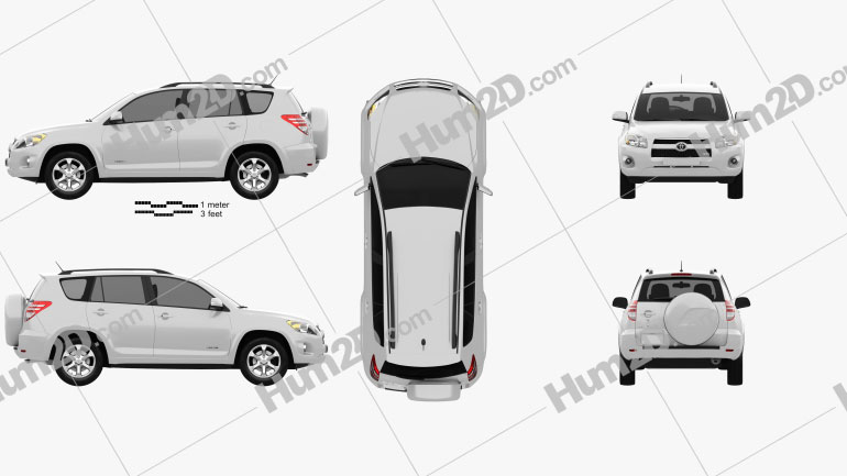 Toyota Rav4 US 2012 Clipart and Blueprint - Download Vehicles Clip Art ...