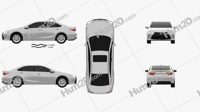 Toyota Camry Clipart and Blueprints for Download