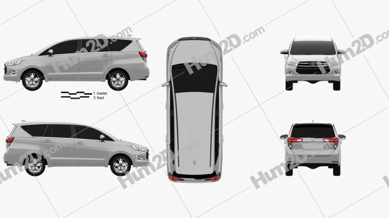 Toyota Innova Clipart and Blueprints for Download