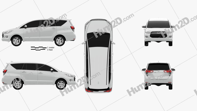 Toyota Innova Clipart and Blueprints for Download