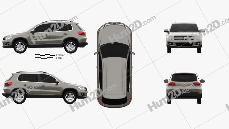 Volkswagen Tiguan Sport & Style 2012 Clipart and Blueprint - Download ...