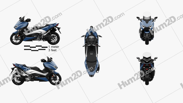 Yamaha TMAX 2017 Clipart and Blueprint - Download Vehicles Clip Art ...