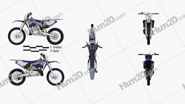 Yamaha YZ250 2020 Clipart and Blueprint - Download Vehicles Clip Art ...